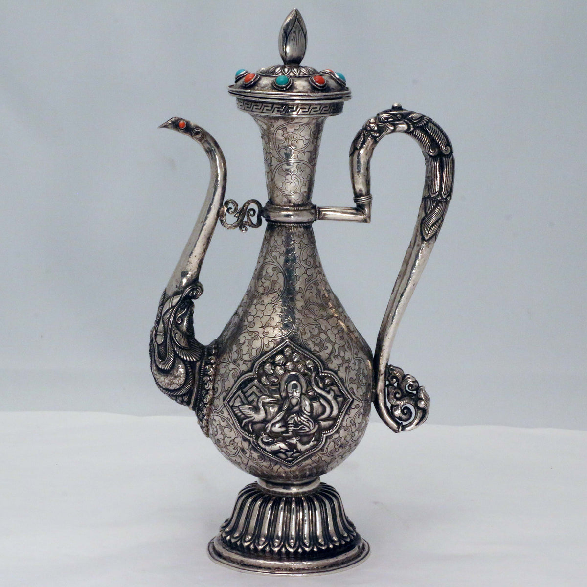Antique Tibetan Silver Ceremonial Ewer – Grand Central Inc